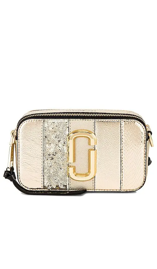 Marc Jacobs Snapshot Bag In Metallic Gold - Light Gold | Editorialist